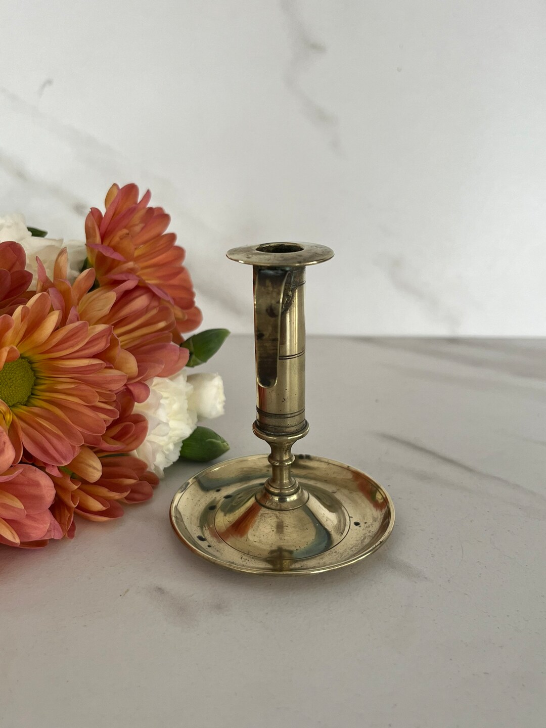 Vintage Miniature Brass Boudoir Chamber Candlestick Holder. 1890-1900 ...