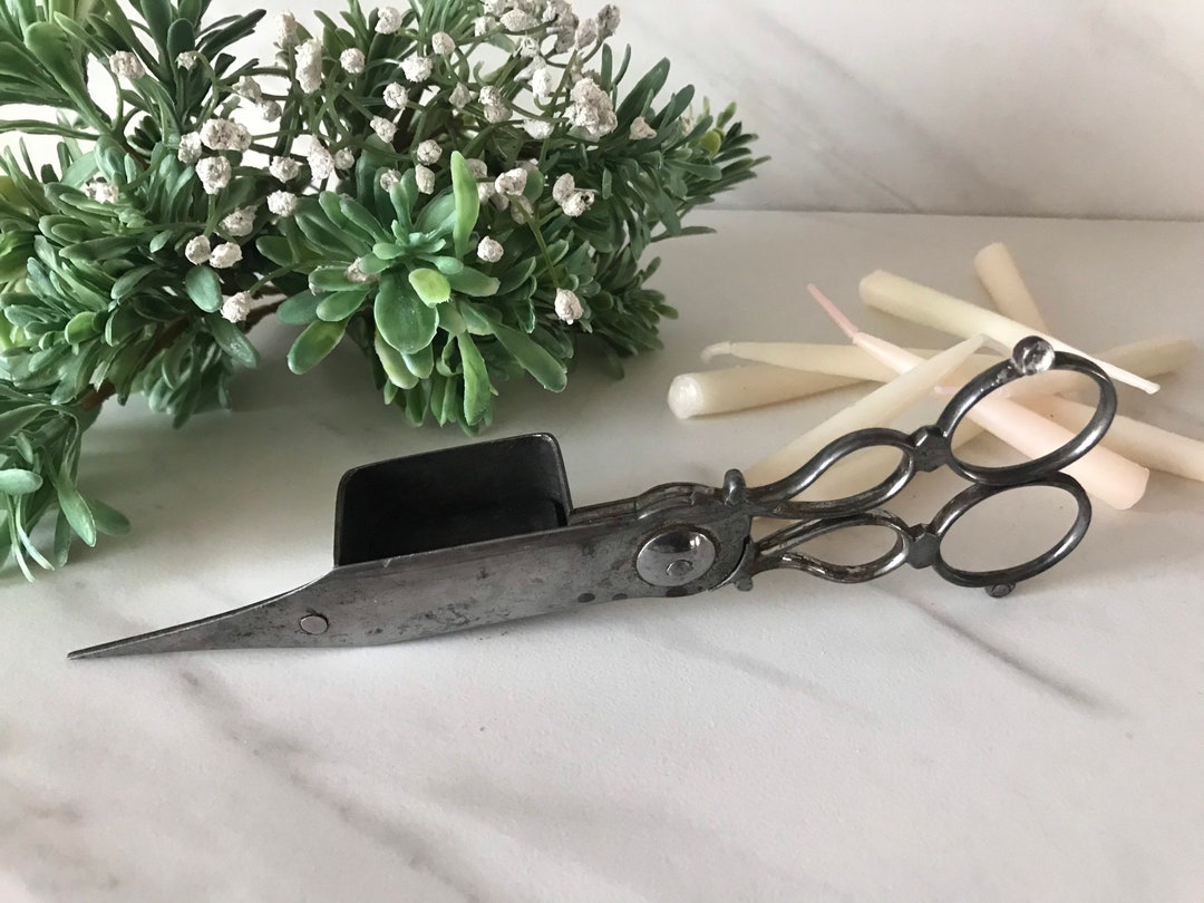 Antique Scissors Style Candle Snuffer and Wick Cutter Trimmer. Circa ...