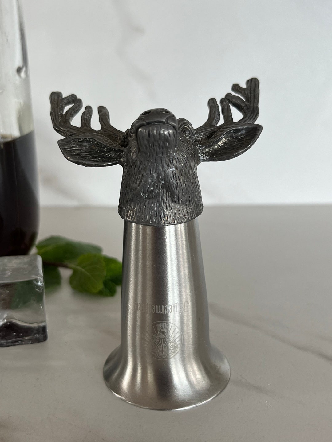 Vintage Jagermeister Pewter Stag Shot Glass - Etsy