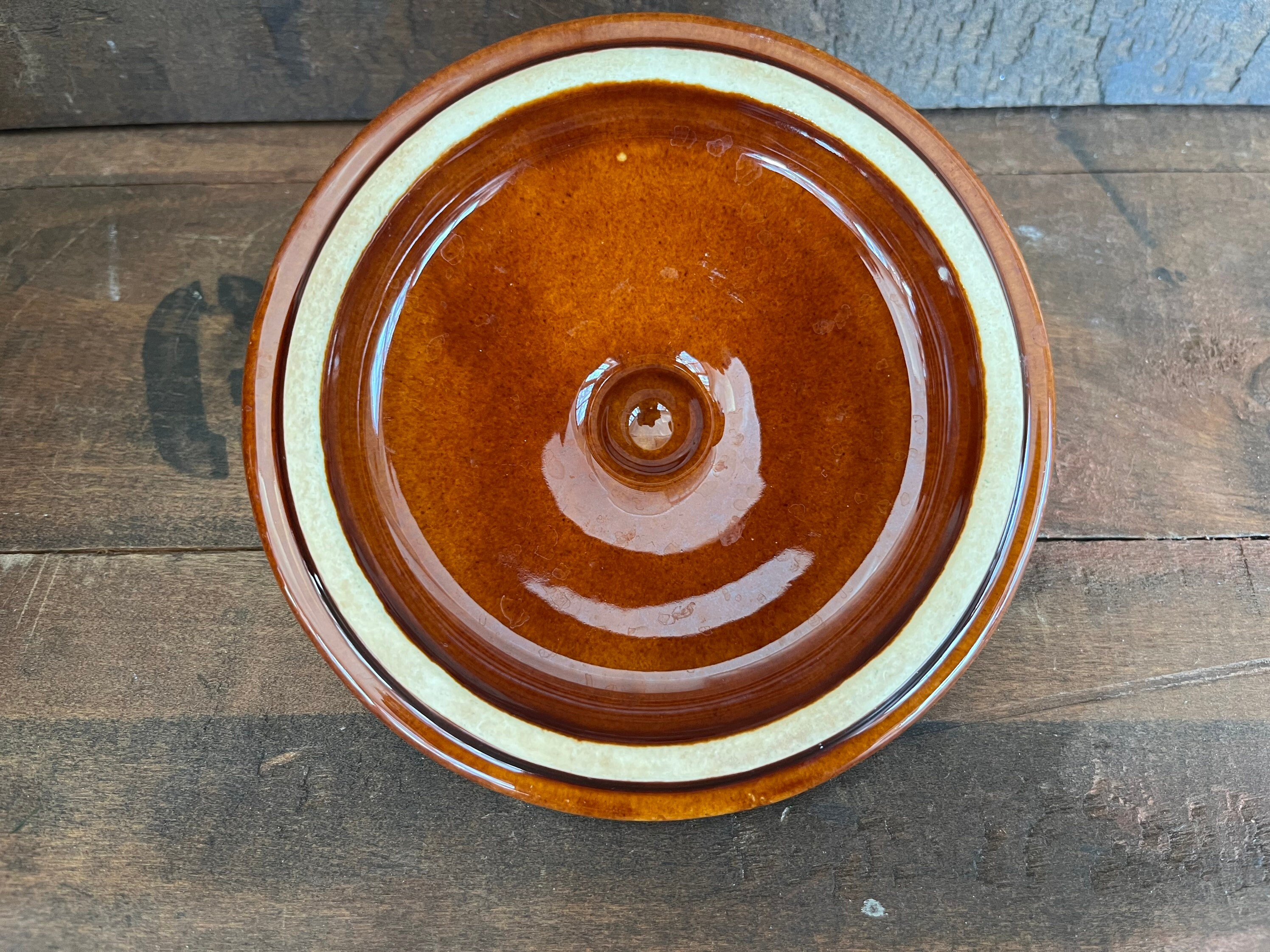 Hull Pottery Covered Bean Pot Brown Drip Glaze. Marked Hull - Etsy