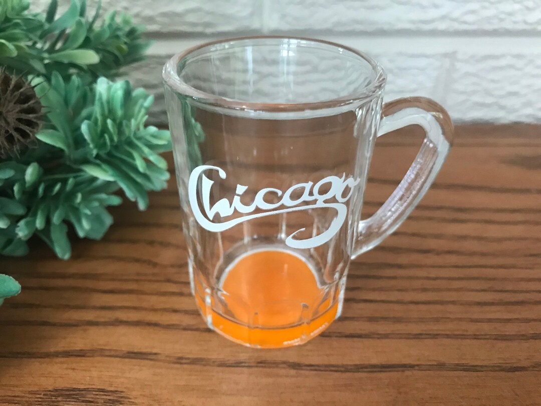 Chicago Vintage Novelty Double Shot Glass Mug Souvenir 1970s - Etsy