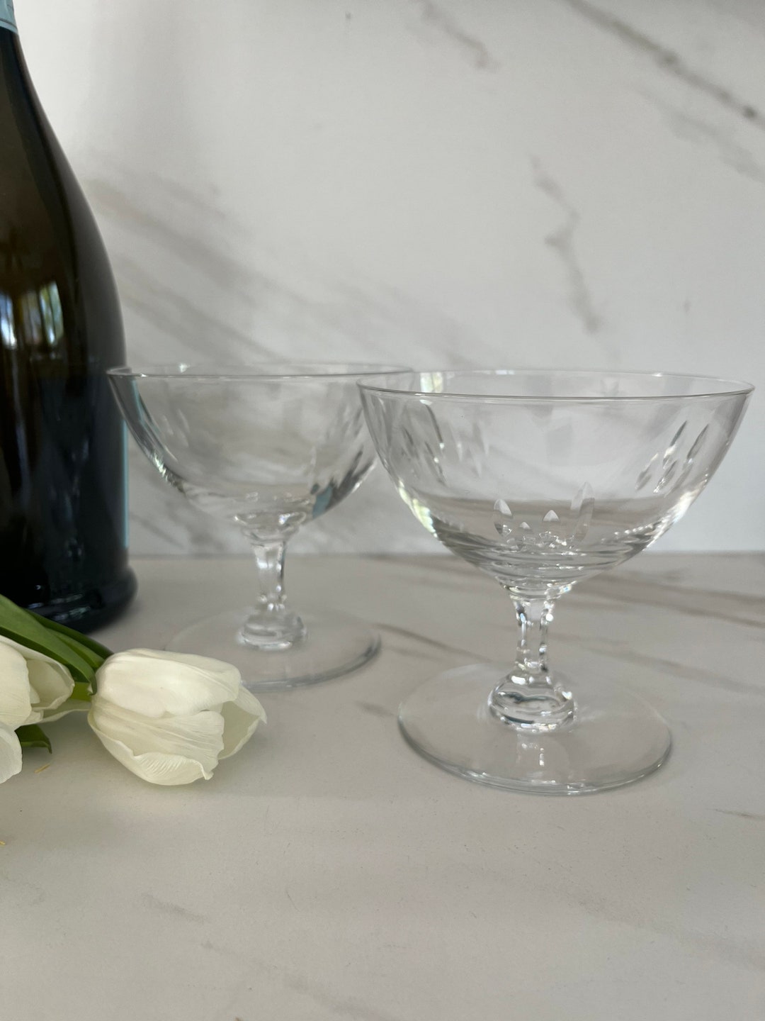 Easterling Art Deco Vintage Crystal Etched Bleeding Hearts Oyster ...