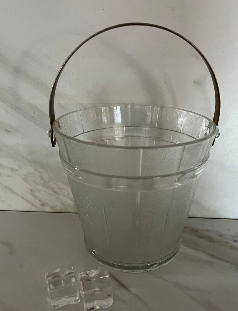 Vintage Glass Ice Bucket Bucket Made In 1950s Made By Etsy