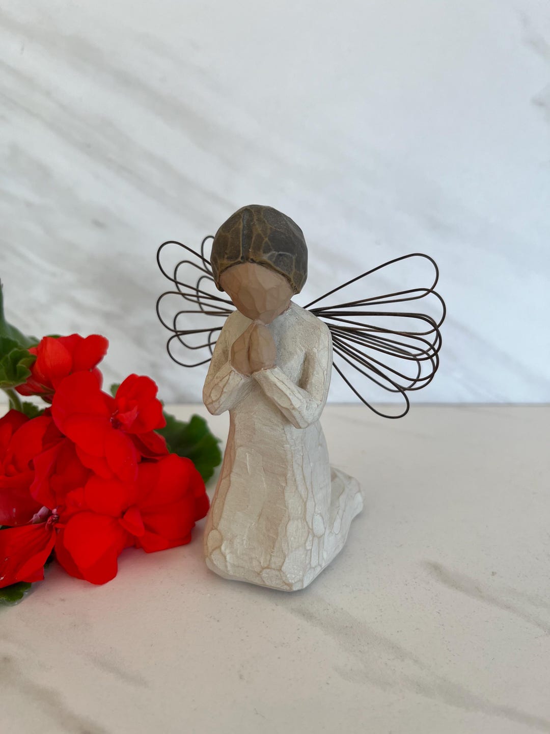 Willow Tree Vintage Figurines “angel of Prayer” Wire Wings Retired by ...