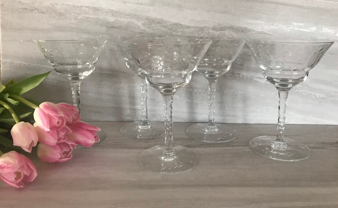 Vintage Bryce Style Stemware Polished Crystal Ornate Cup, Stem and Base ...