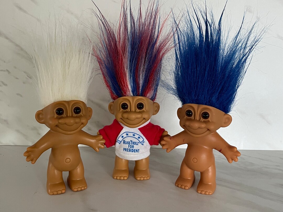 Vintage Family of Patriotic Troll Dolls. Russ Berrie & Co. Vintage ...