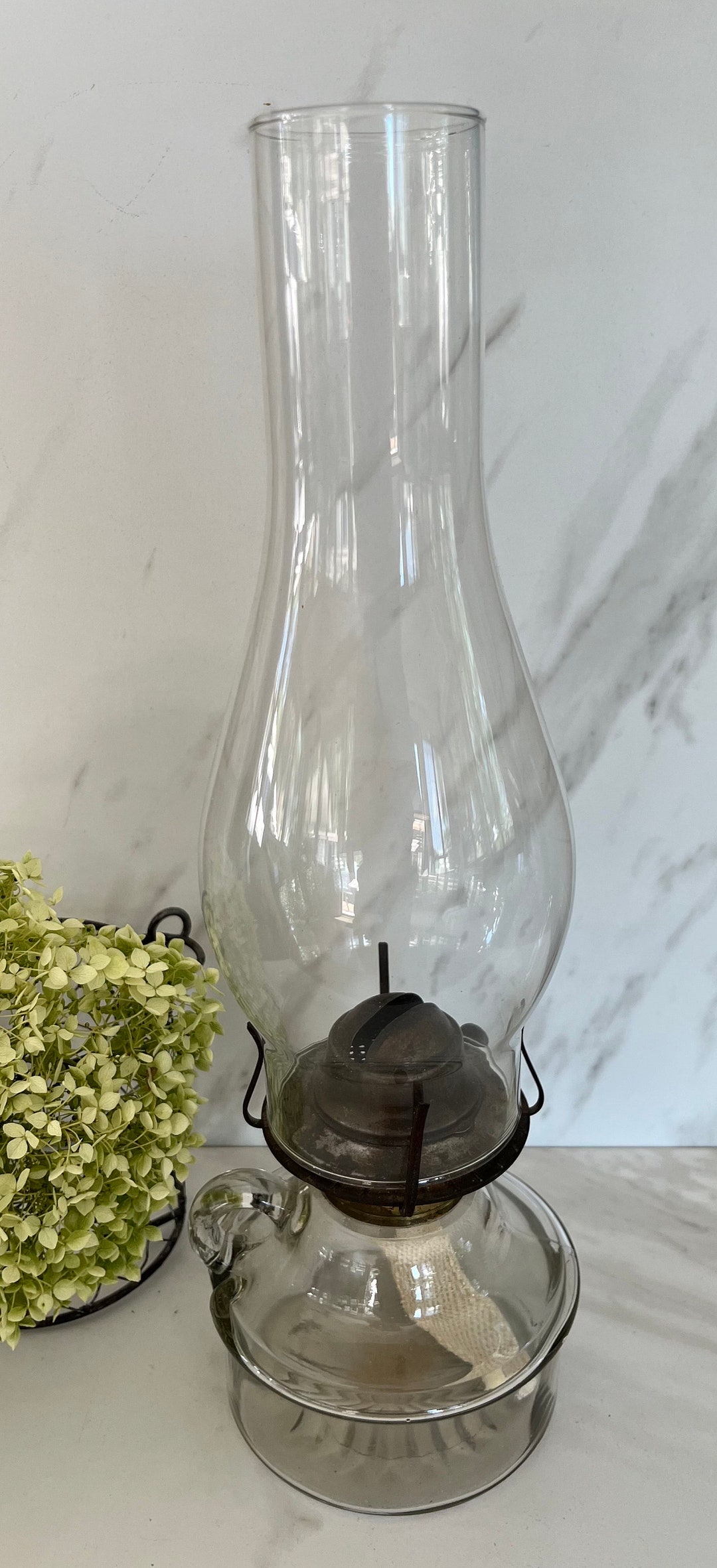 Antique EAPG Kerosene Lamp With Brass Burner. Wick Raiser Marked Eagle ...