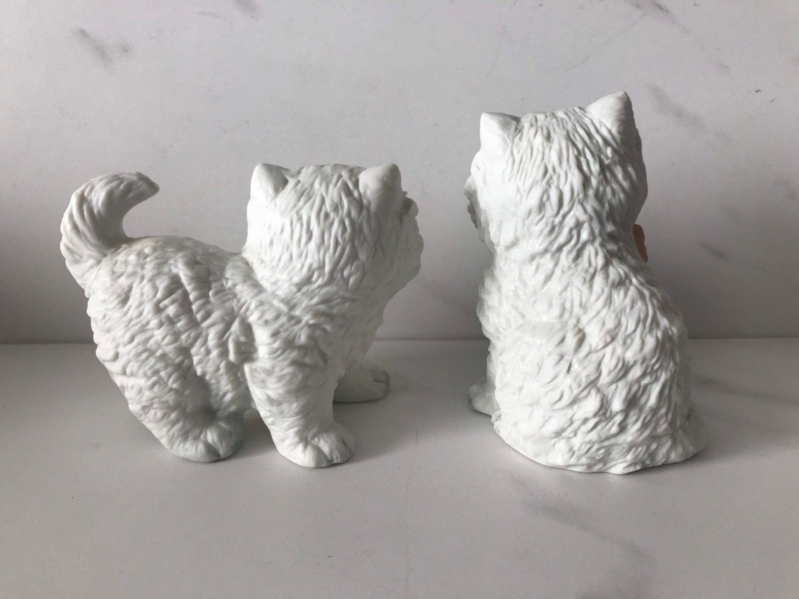 Cat Vintage Bisque White Persian Cats or Kitties. Made by | Etsy