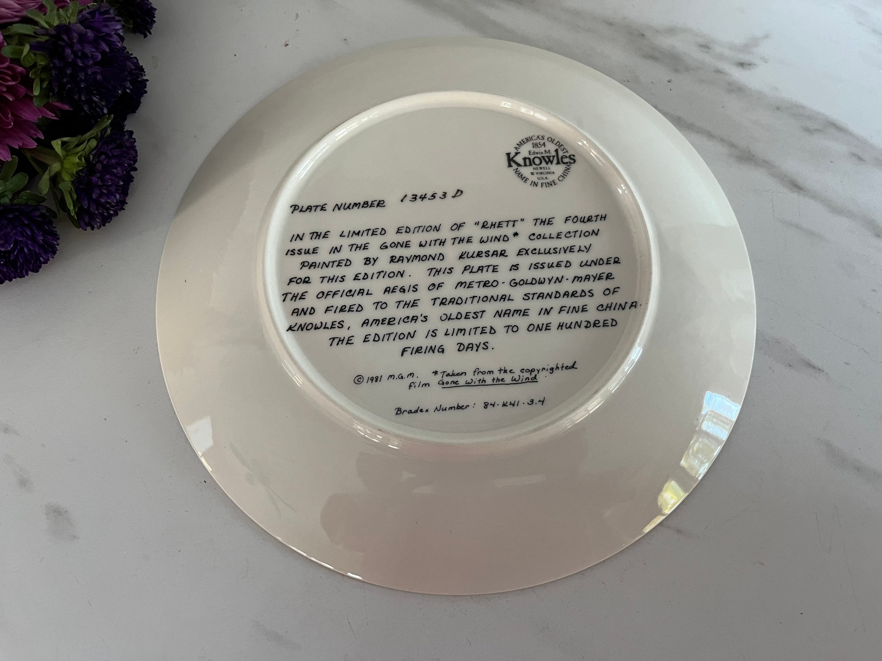 Gone With the Wind Collector Series Collectible Plate” Rhett”edwin M ...
