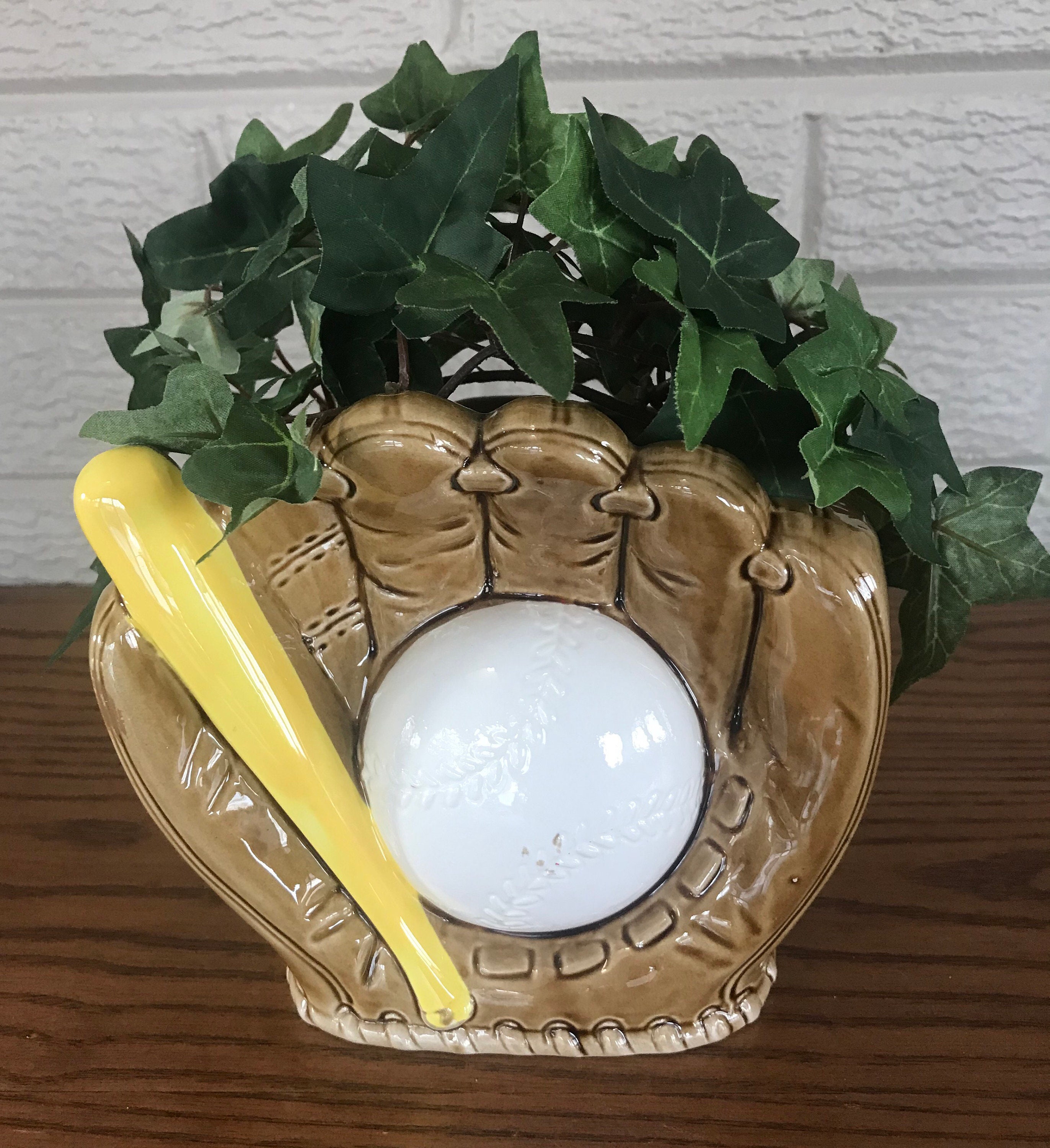 Baseball Replo Vintage Ceramic Baseball Glove Ball and | Etsy