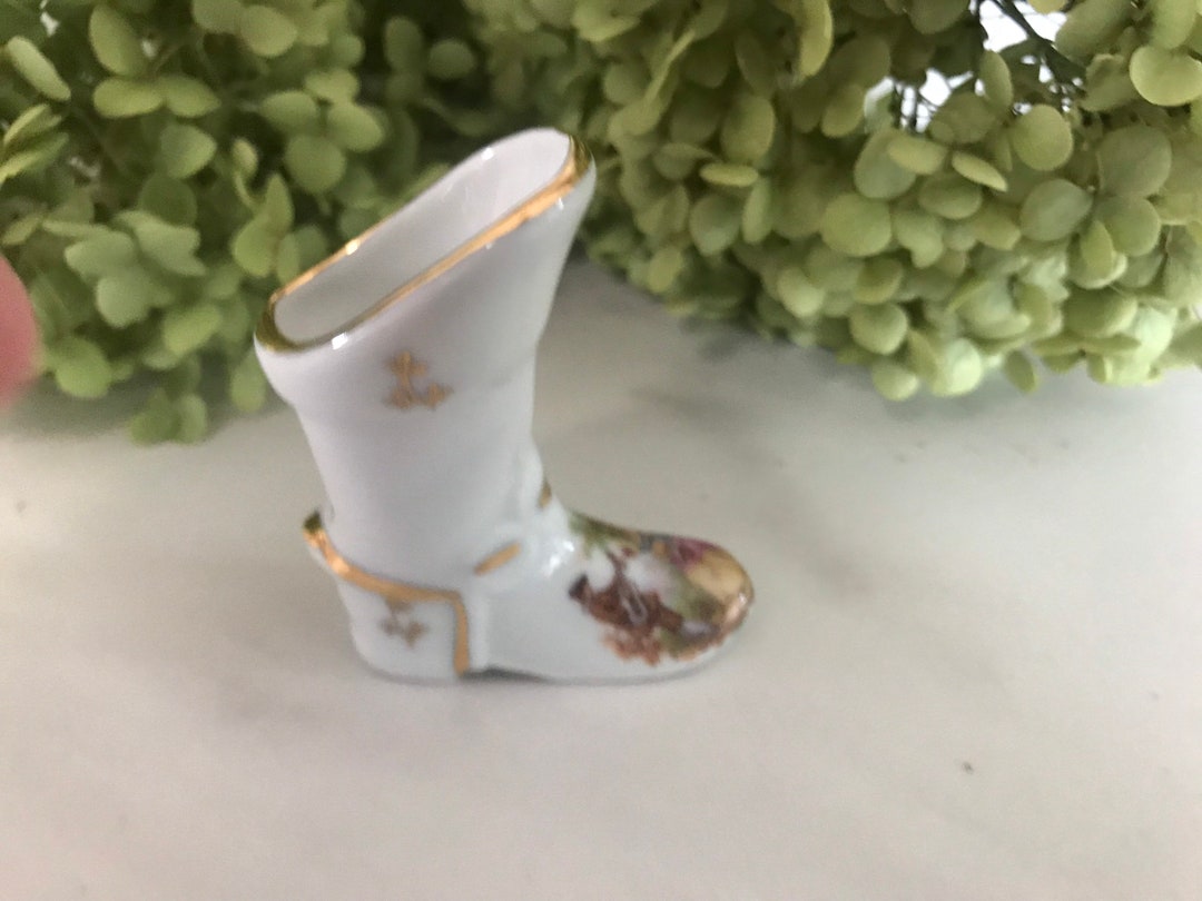 Limoges Miniature Vintage Limoges France Victorian Porcelain Shoe Boot ...