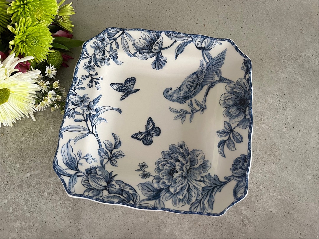 Vintage Pier One Imports Porcelain Plate Adrianna 1990s. Marked Pier 1 ...