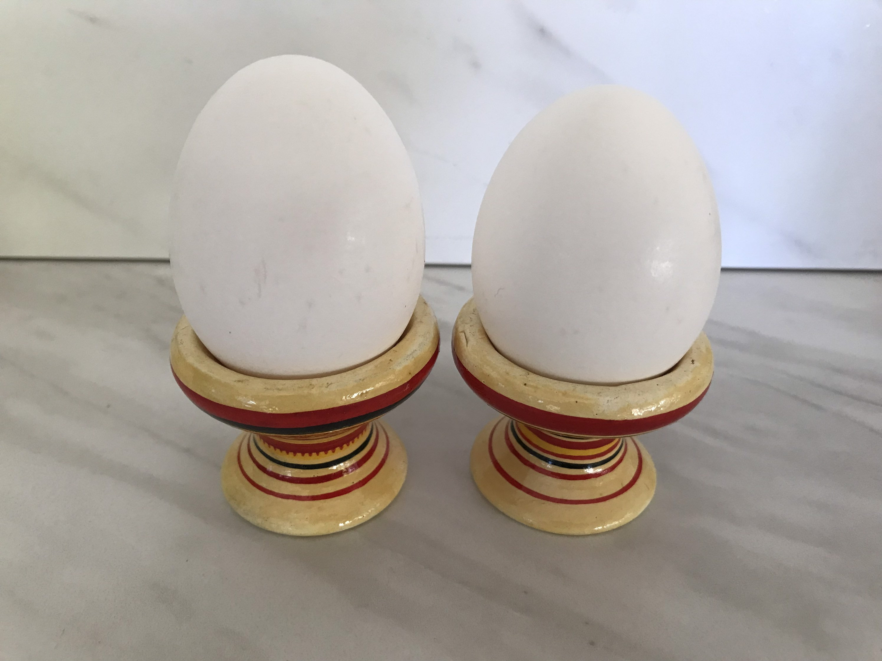 Vintage Pottery Hand Painted Egg Cup Holders. - Etsy