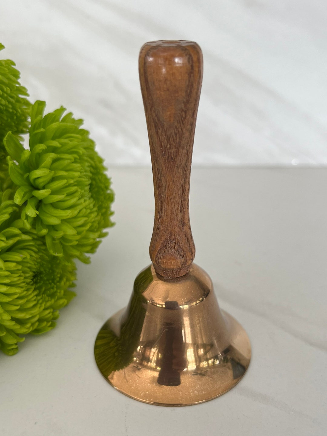 Brass Hand Bell With Oak Wooden Handle and Brass Ringer. USA 1980’s - Etsy