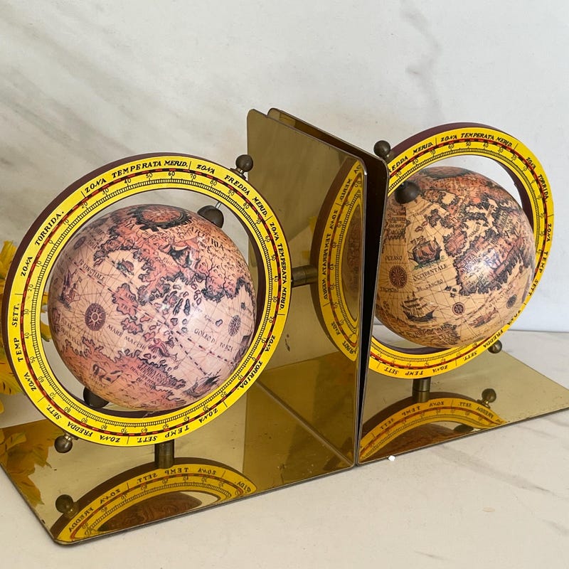 Old World Globe Bookend - Etsy