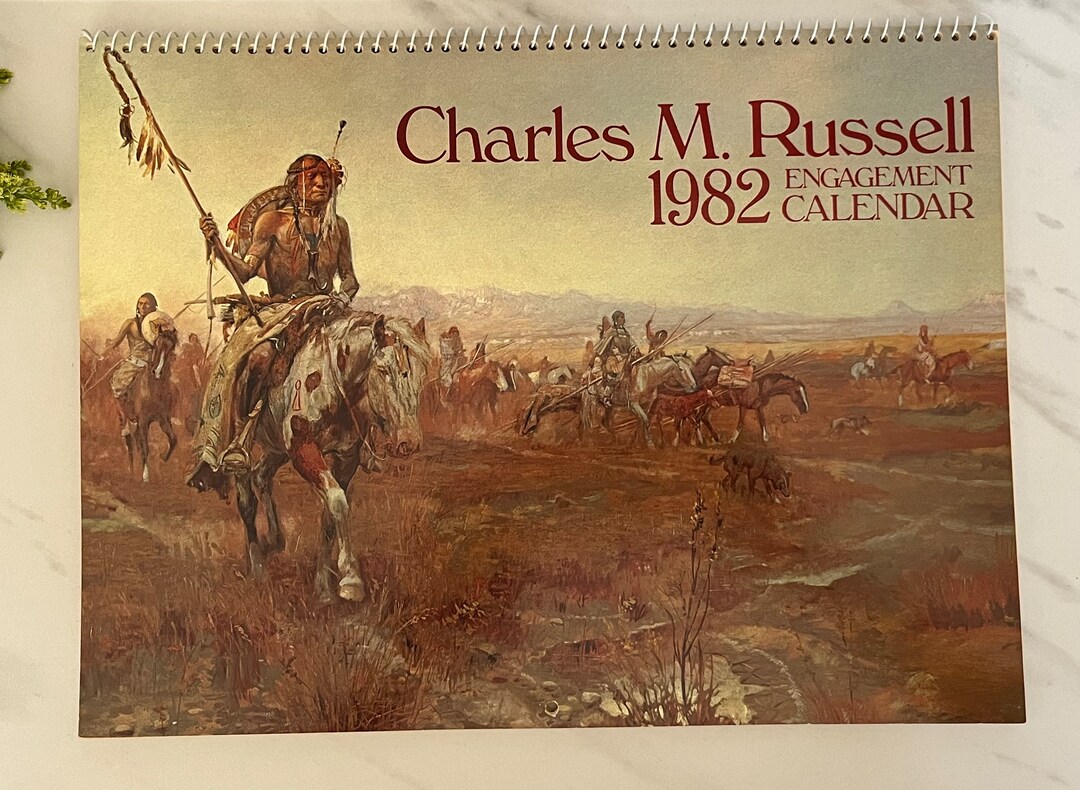 Vintage Charles M. Russell 1982 Calendar 12 Pages of Artist Charles M ...