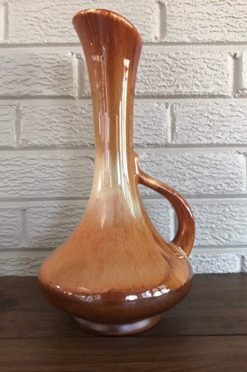 Beautiful Vintage Royal Haeger Pottery Brown drip glaze Vase | Etsy