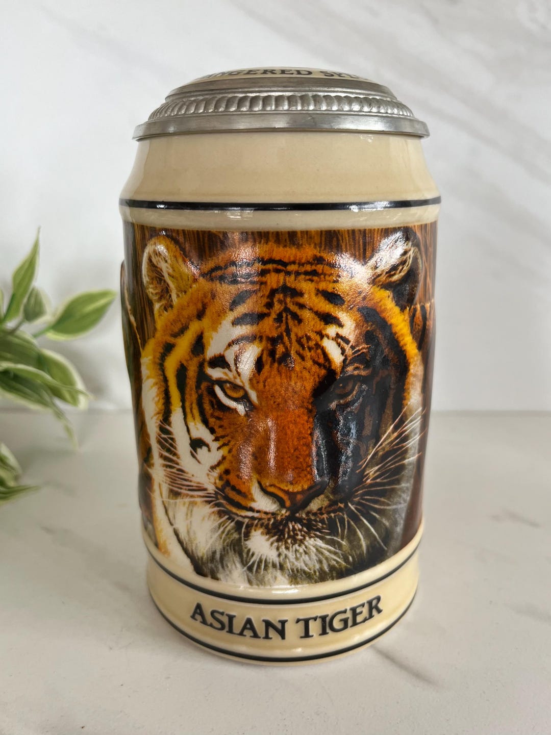 Budweiser Anheuser Busch Asian Tiger Endangered Species Beer Vintage ...