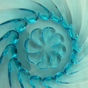 Vintage Blue Azure or Turquoise Capri Glass Bowl. Hazel Atlas Capri ...