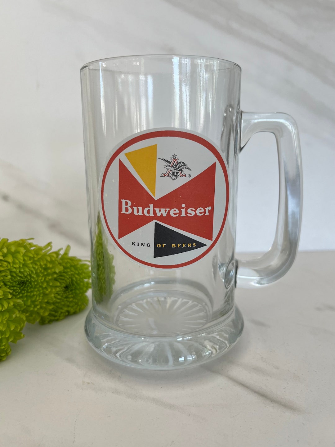 Budweiser Antique Vintage Glass Beer Stein Mug With Handle. 1950’s Rare ...
