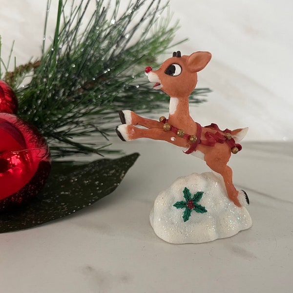 Rudolphs the Red Nosed Reindeer Figurines Vintage - Etsy