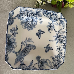 Vintage Pier One Imports Porcelain Plate Adrianna 1990s. Marked Pier 1 ...