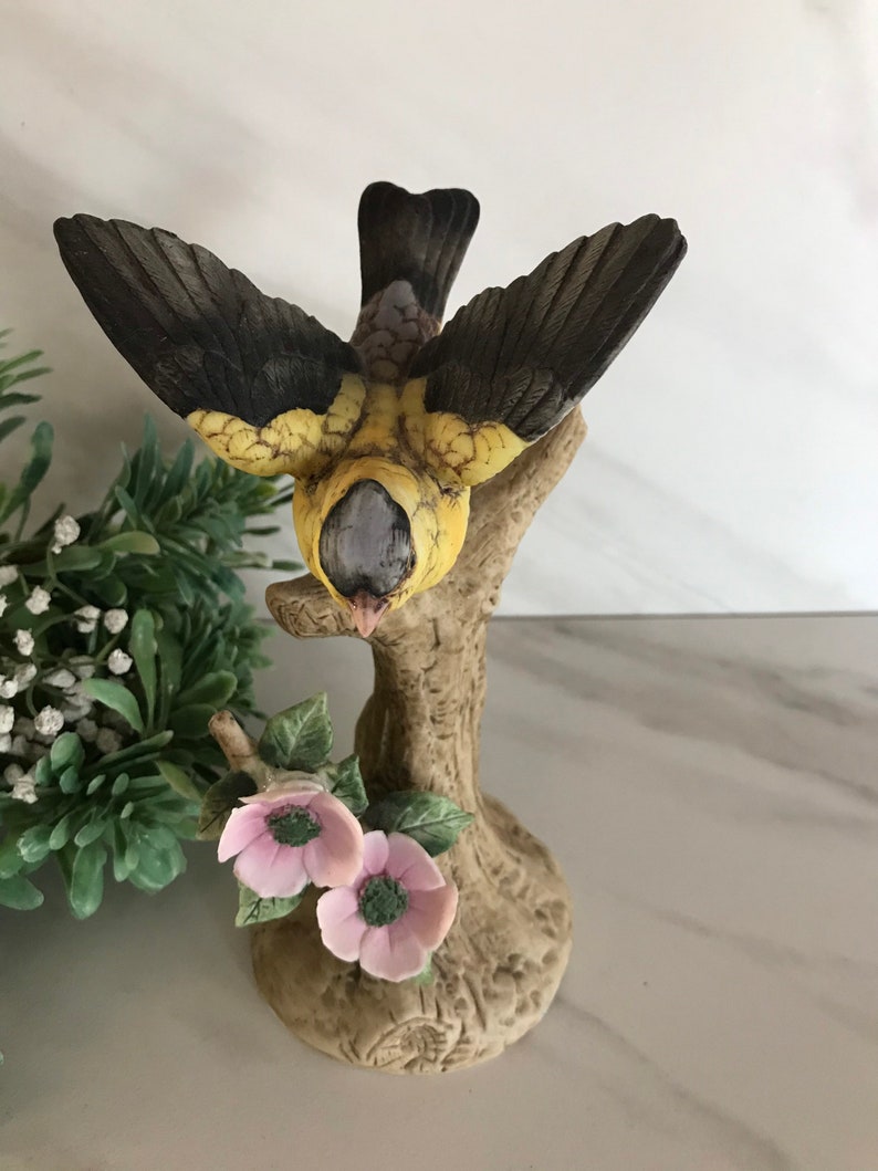 Vintage Bisque Gold Finch Bird Statue. Original Lefton Foil - Etsy