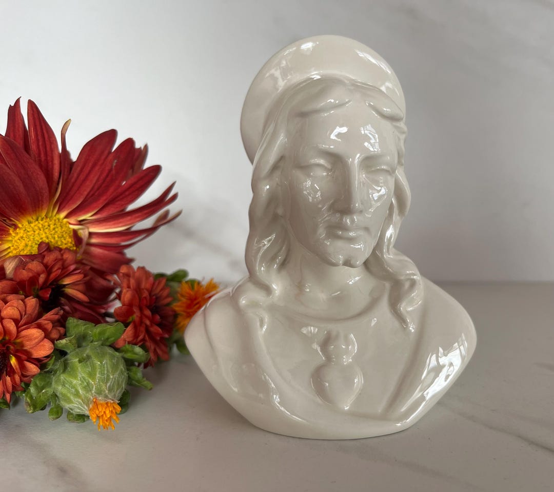 Jesus Christ Religious Small Ceramic Figurine Statue 1960’s. Marked ...