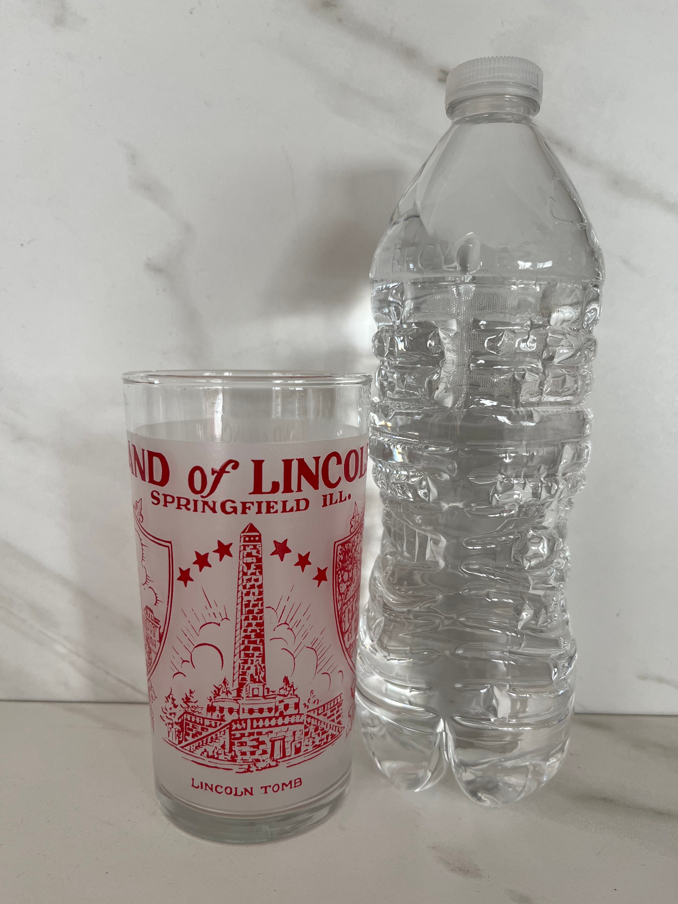 Lincoln Souvenir Glass. Land of Lincoln Springfield Illinois. - Etsy