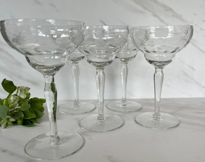 Depression Glass Weston Crystal Art Deco Antique Coupe Weston Louie ...