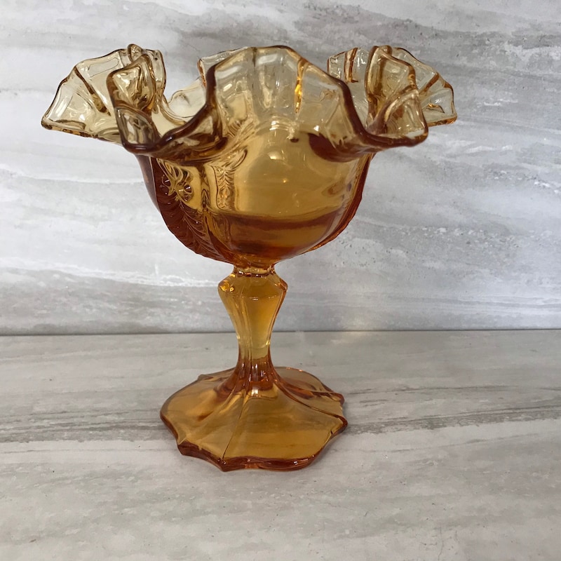 Fenton Compote Dish - Etsy