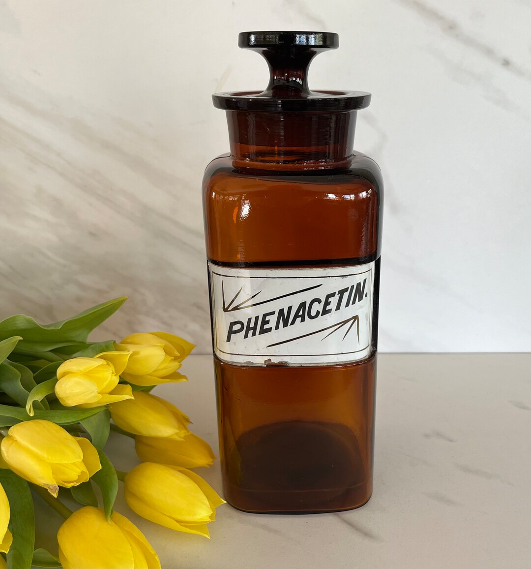 Antique Brown Amber Phenacetin Apothecary Jar Whital & Tatum Co. 1889 ...