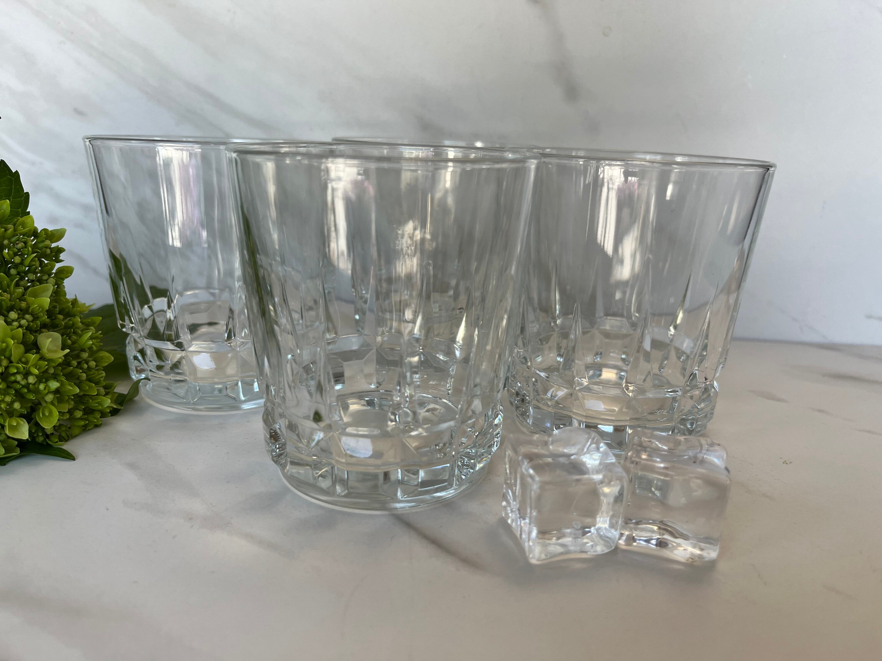 Vintage Classic Round Low Ball Whiskey Rocks Glasses. Set of 4 - Etsy