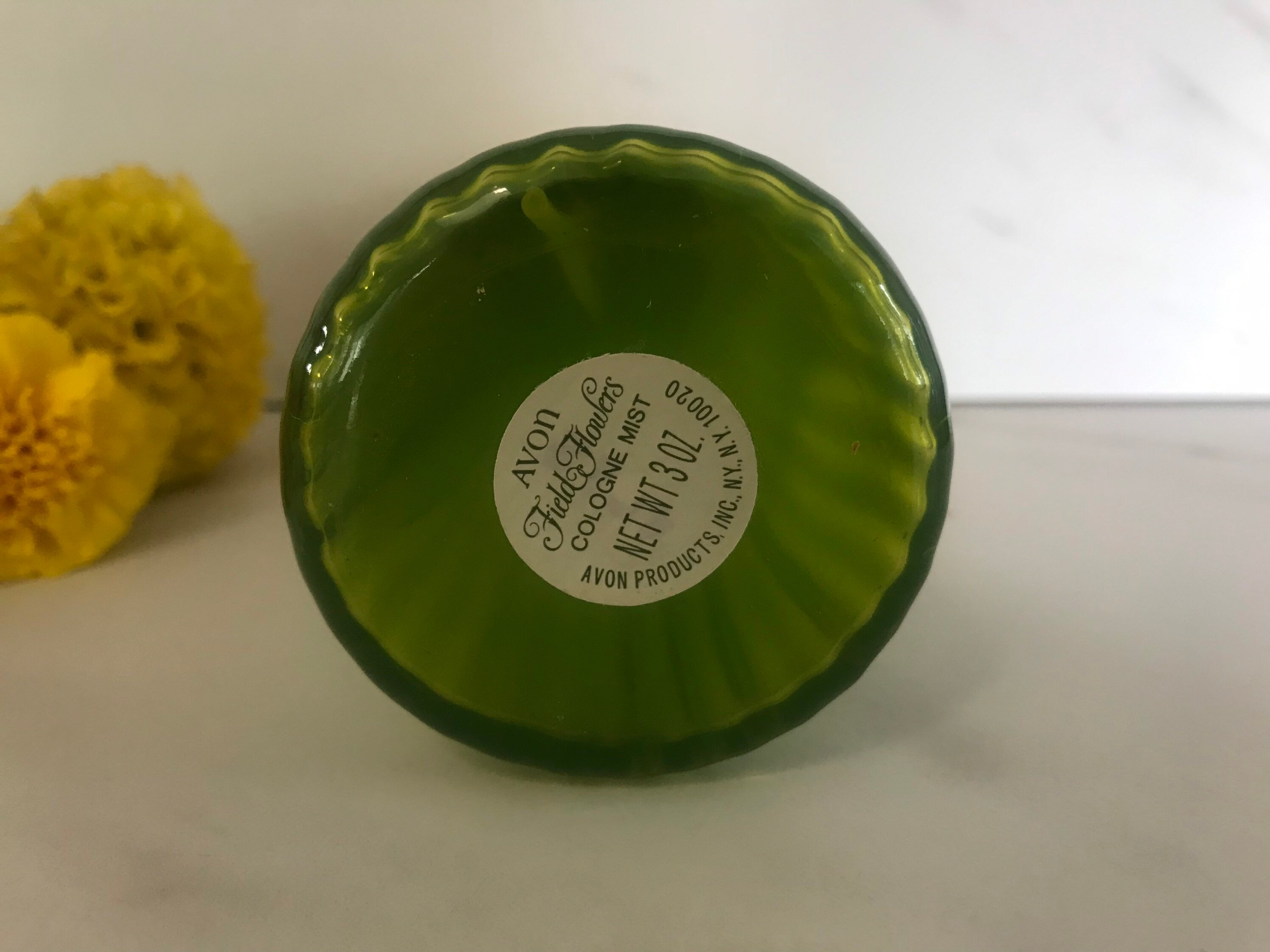 Avon Vintage Perfume Field of Flowers Green Perfume Bottle | Etsy