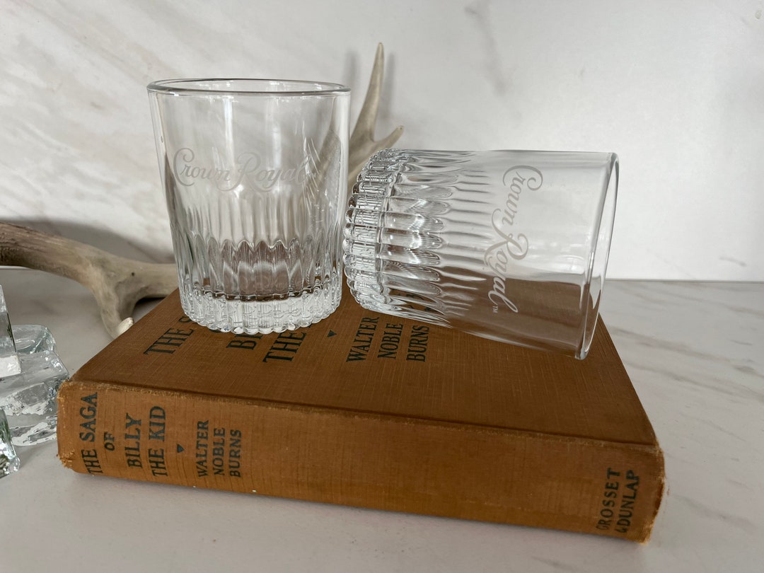 Crown Royal Whiskey Vintage Heavy Rocks Glass. 1980s Set of Two. - Etsy