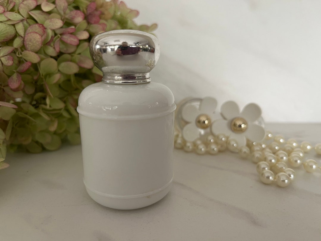White Milk Glass Perfume Bottle. 1970s - Etsy