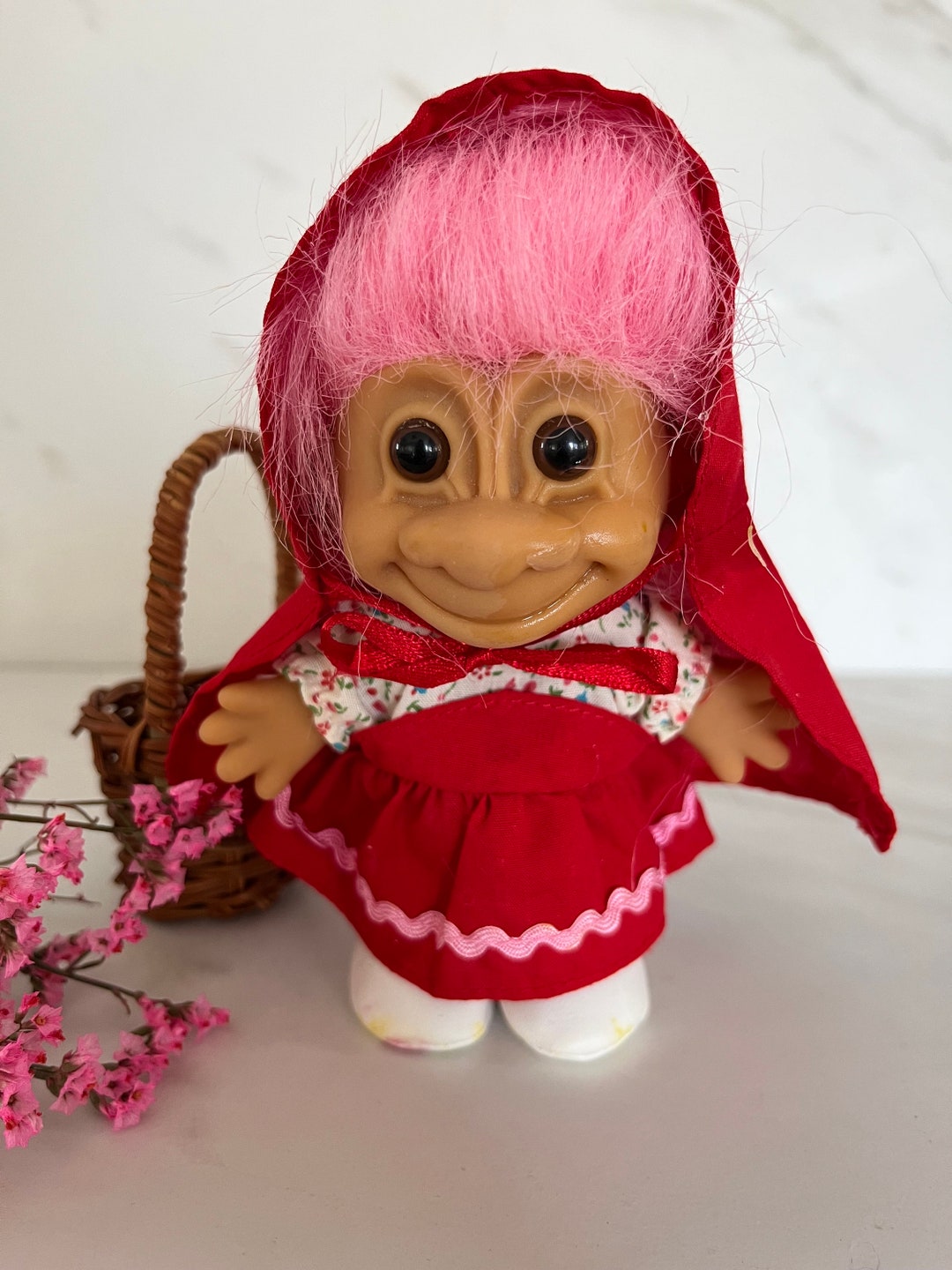 Vintage Red Riding Hood Lucky Troll Doll. Russ Berrie and Company ...