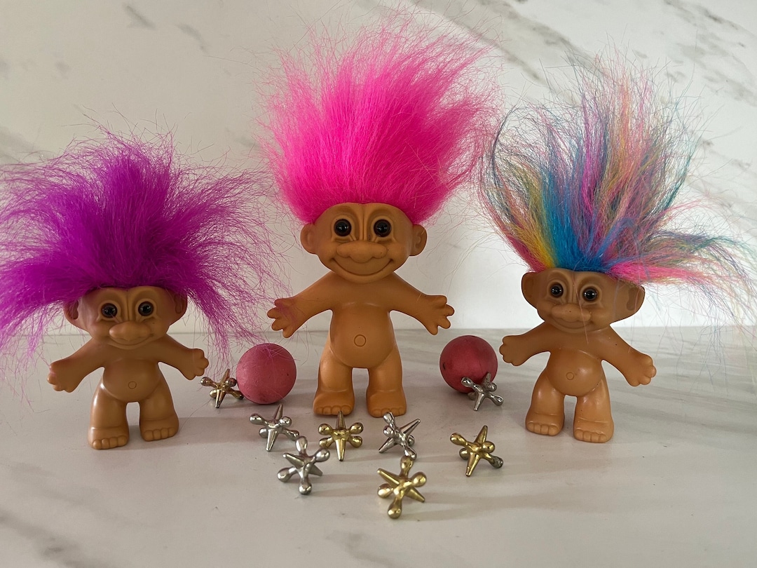 Vintage Family of Colorful Troll Dolls. Russ Berrie & Co. - Etsy