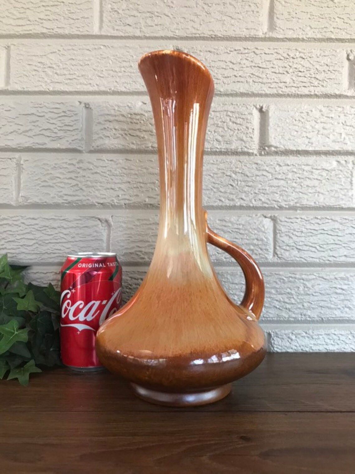 Beautiful Vintage Royal Haeger Pottery Brown drip glaze Vase | Etsy