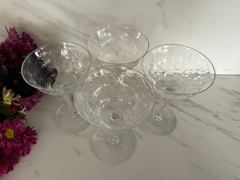 Vintage Bryce Style Stemware Polished Crystal Ornate Cup Stem - Etsy