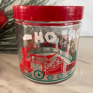 Christmas Collectible Glass Candy or Cookie Jar. Decorative Christmas ...