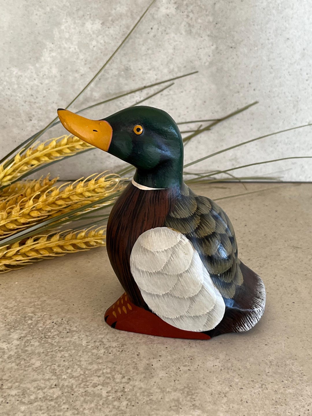 Mallard Duck Small Vintage Wooden Decoy. Handpainted and Hand Carved ...