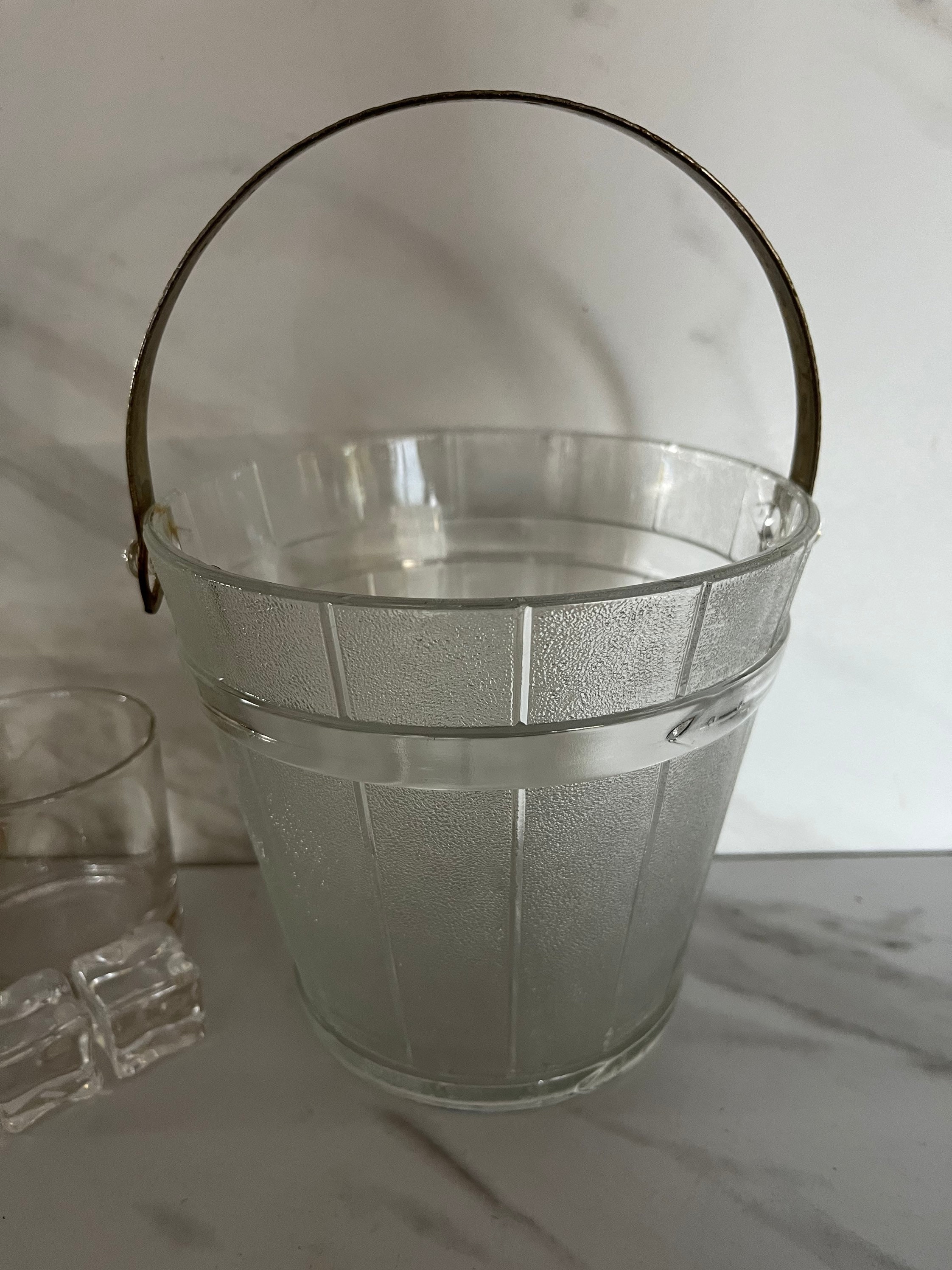 Vintage Glass Ice Bucket Bucket. Made in 1950s. Made by - Etsy
