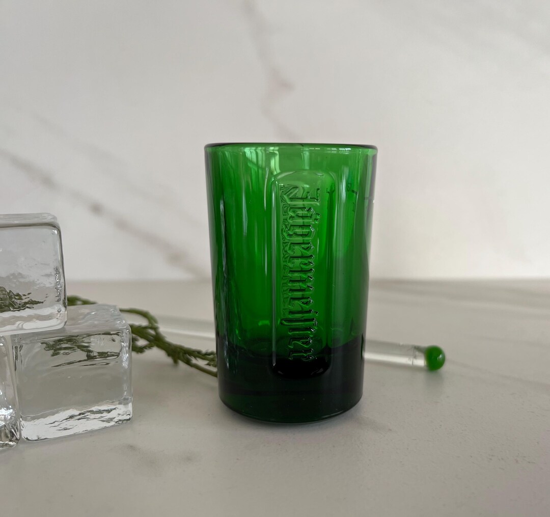 Jagermeister Vintage Emerald Green Jager Bomb Heavy Shot Glass. Stag on ...