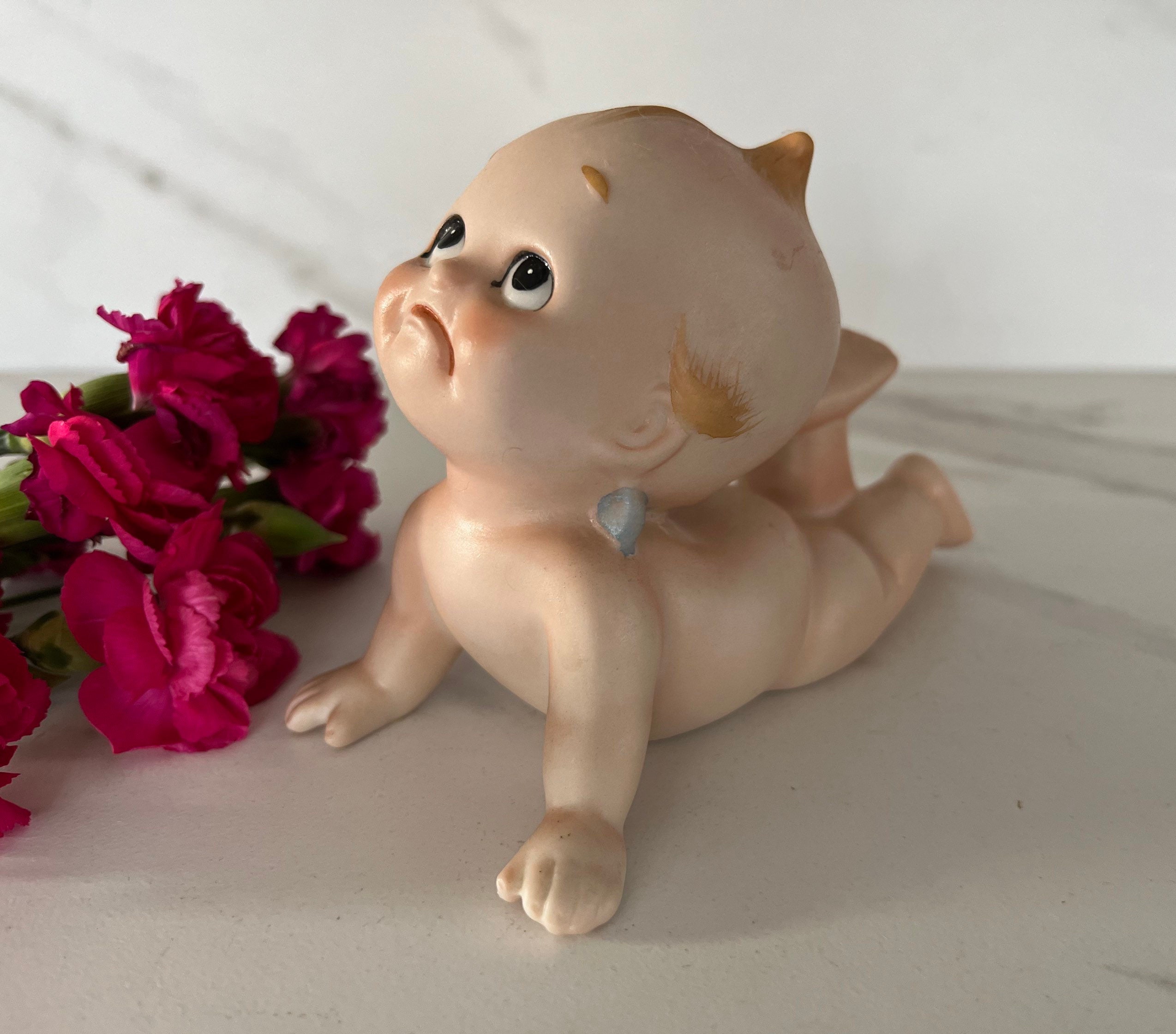 Kewpie Lefton Bisque Porcelain Kewpie Figurine. Baby Figurine. - Etsy