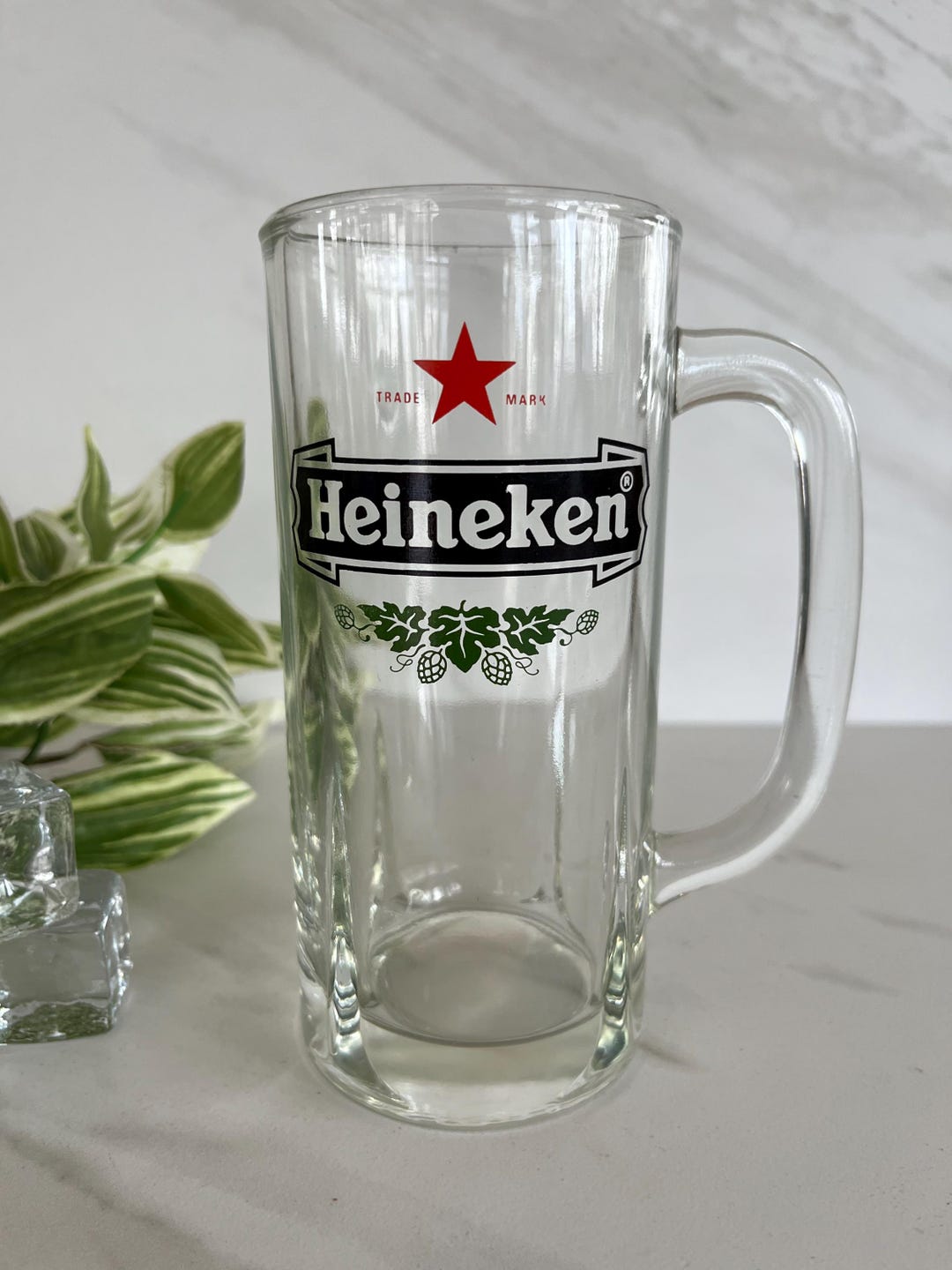 Heineken Red Star Beer Vintage Heavy Glass Beer Mug 1970’s - Etsy