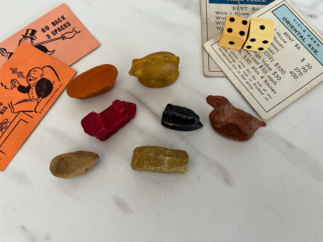 Monopoly Antique Composite Wood Game Token Pieces. WWII 1941-1945. - Etsy