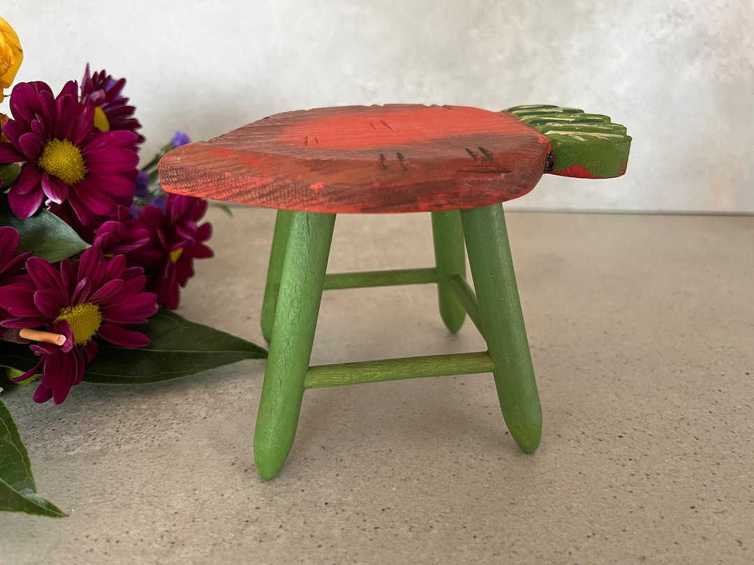 Vintage Wooden Hand Painted Doll Radish Chair Dolls for Plush. Perfect ...