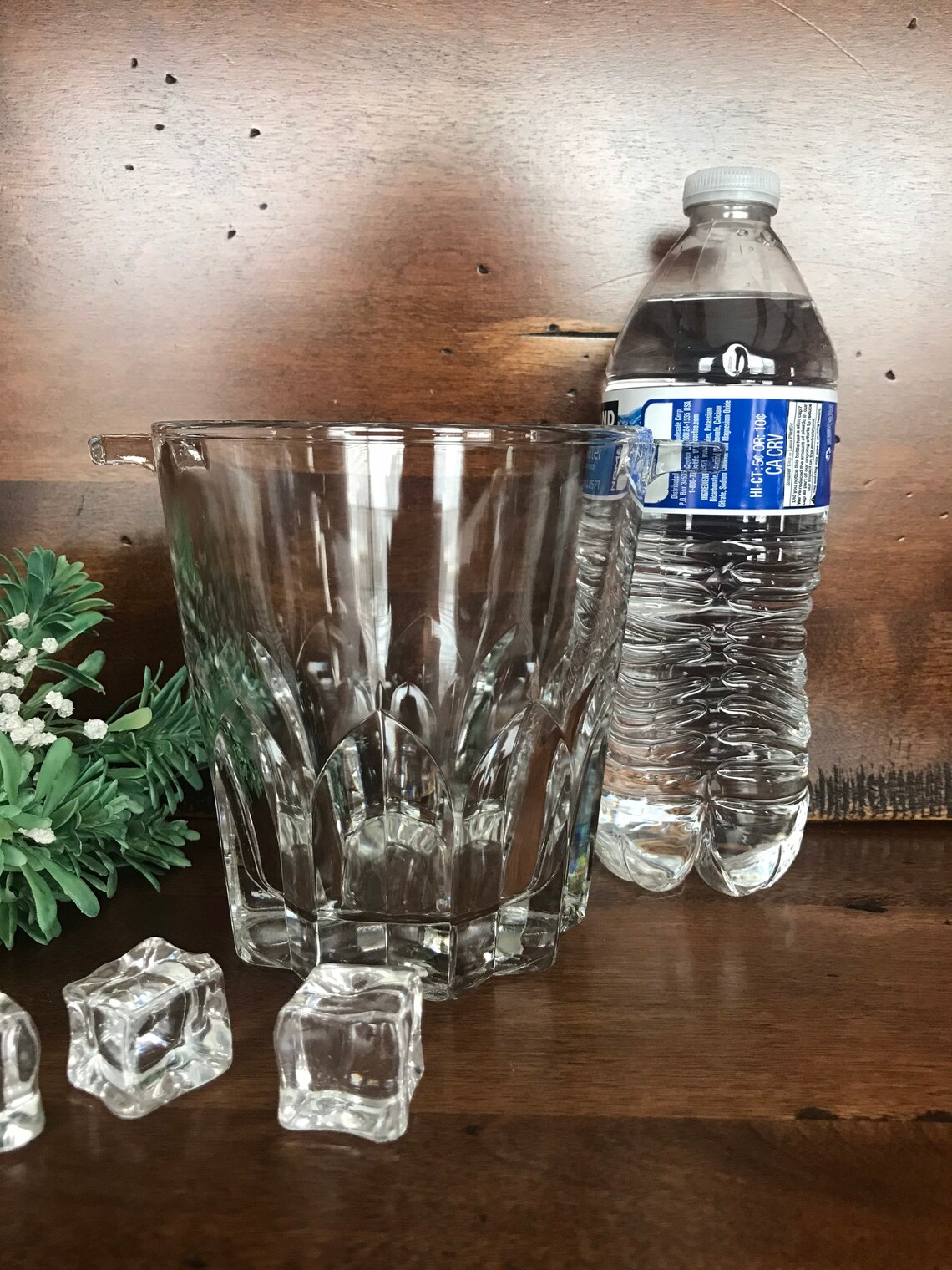 Vintage MCM Atomic Rocket Style Heavy Glass Ice Bucket. Heavy | Etsy