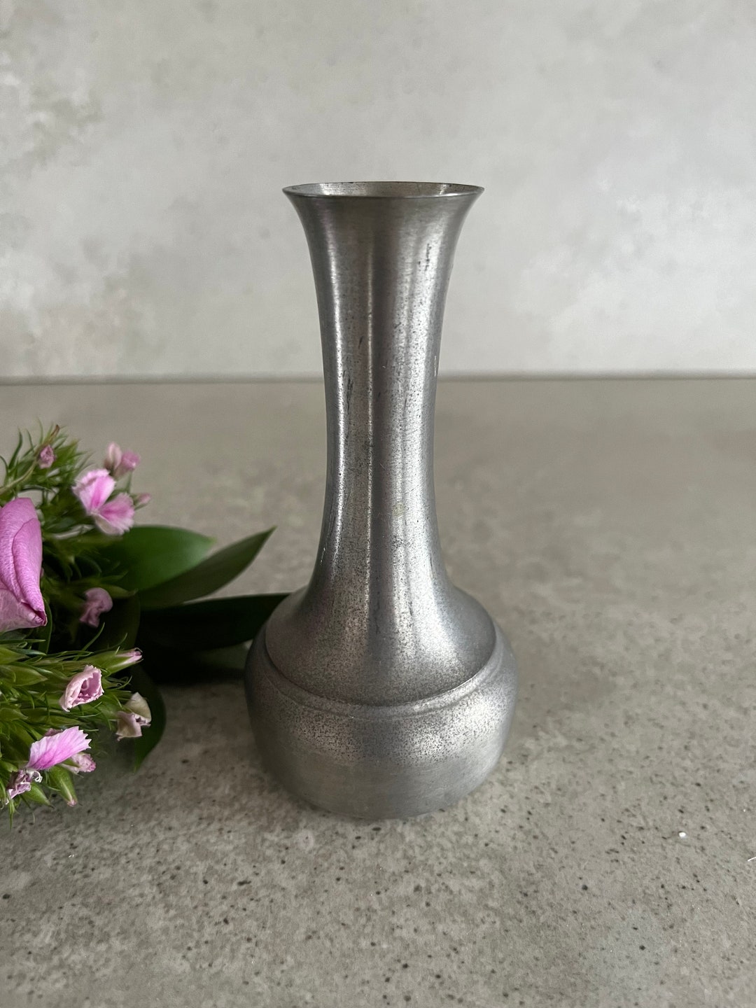 Pewter Vintage Small Bud Vase With Weighted Base. 1960s Marked Jostens ...